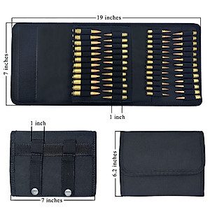 100 Rounds Rifle Pistol Bullet Cartridge Bandoleer Ammo Ammunition Shell Carrier Holder Case Magazine Pouch for .38 9mm .357