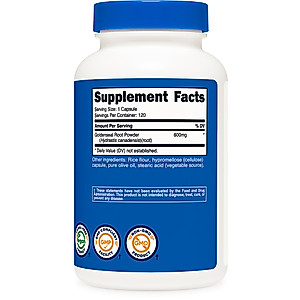 Nutricost Goldenseal Root 600mg, 120 Capsules - Non-GMO, Gluten Free, Vegetarian Capsules