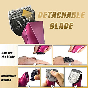 3 Pack Detachable Adjustable Pet Dog Grooming Clipper 5-in-1 Blade Compatible with WAHL Professional Animal Blade Arco, Bravura, Chromado, Creativa, Figura, and Motion Pet, Dog, and Horse Clippers