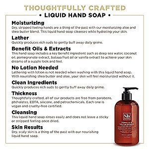 Soapbox Liquid Hand Soap, Vanilla & Lily Blossom - Gentle, Moisturizing Hand Cleanser, Vegan, Cruelty Free Hand Soap for Bathroom and Kitchen, 12oz Pump Bottles (Pack of 3)