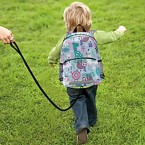 Animals Llama Sloth Dinosaur Toddler Backpack for Kids Boy Girls Age 3-6, Preschool Mini Backpack with Leash