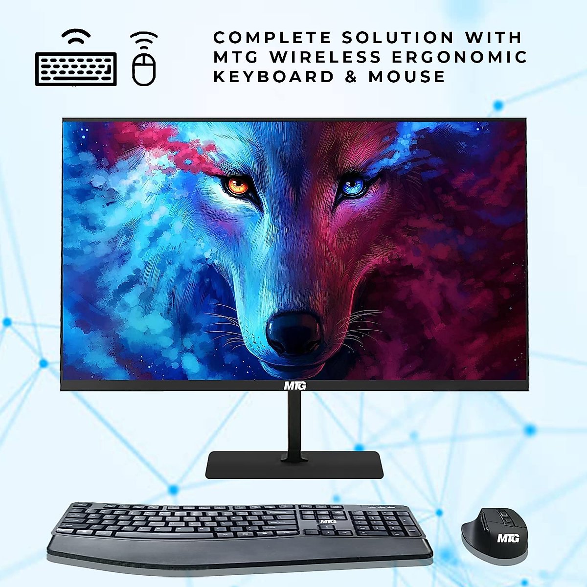 TechMagnet All in one Desktop Computer, Cheetah 4, Intel Core i3 4th Gen 2.9Ghz, 8GB DDR3, 120GB SSD, New 22 inch LED, MTG Wireless Ergonomic Keyboard Mouse, WiFi, Windows 10 Pro (Renewed)