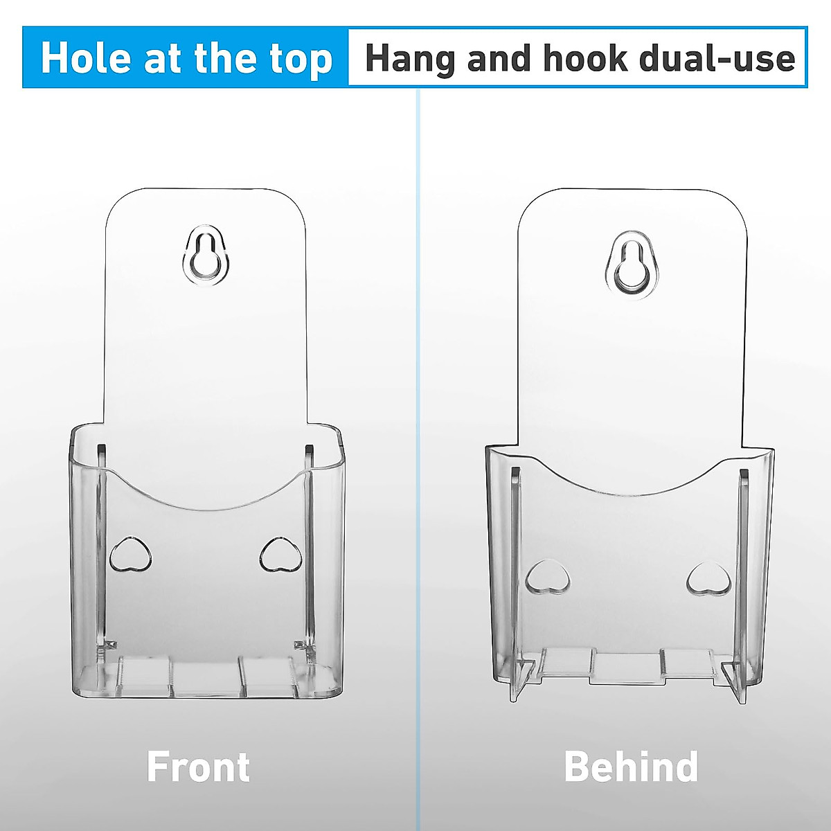 xydstay Acrylic Brochure Holder 4x9 Inches Slant Back Design, Clear Display Stand, Plastic Table Stand Sign Holder,Pamphlet Holder Flyer Holder, Acrylic Display Stand, Acrylic Table Signs Plastic Paper Holder for Office, Home, Store, 6 Pack
