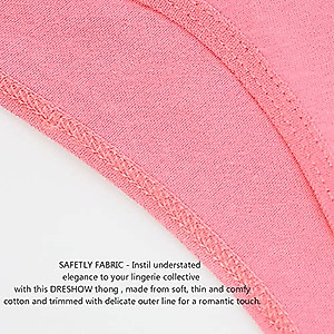 DRESHOW 6 Pack Women Underwear Thongs, Ladies Thong, Breathable Comfortable Cotton Panties Undies for Women Bikini Underwear