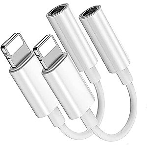 iPhone 3.5mm Headphones Adapter [Apple MFi Certified] 2Pack Lightning to 3.5mm Headphones/Earbuds Jack Adapter Aux Cable Earphones/Headphone Converter for iPhone 14 13 12 11 XS XR X 8 7 iPad iPod