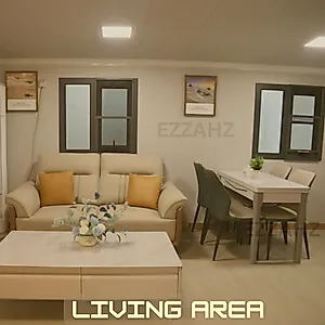 Portable 19x20ft Prefabricated Family Container House-380Sq Ft Mobile Prefab House with 2 Bedrooms, Living Room, and Fully Equipped Kitchen and Bathroom-Suitable for Living House Office and Villa