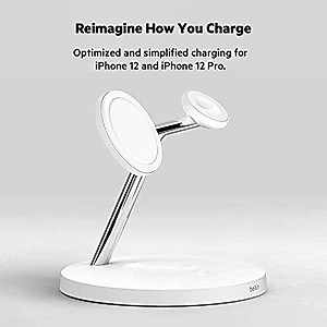 Belkin BoostCharge PRO 3-in-1 Wireless Charger with MagSafe for iPhone 13, 12 + Apple Watch + AirPods (Magnetically Charges iPhone 13 and 12 Models up to 15W)