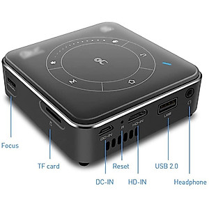 Feilx Mini Projector 2022 Upgraded Portable Video-Projector,3D HD Portable Micro WiFi Bluetooth DLP Mobile LED Projector Home Theater Support 4K