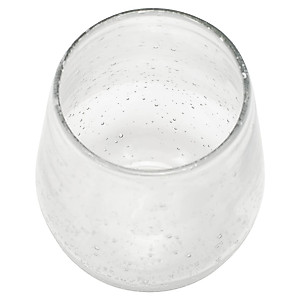 Tag True Living Bubble 14 ounce Glass Stemless Wine Tumbler Set of 6, Perfectly Clear
