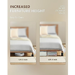 Affogato Bed Risers (Pack of 16) Adjustable Furniture Risers Lift Heights 2, 3, 4 or 5 Inch Heavy Duty Lifts Up to 5,000 lbs Bed Lifts Risers for Bed Frame Sofa Couch Desk and Table, Black
