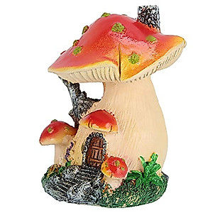 Vikye Mushroom Decor, Miniature Gardening Bonsai Ornament Craft Statue Desk Decoration Accessories for Garden Decoration