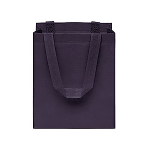 Gift Bags Medium Size - 12 Pack Blue Indigo Colored Tote with Handles, Plain Fabric Reusable Gift Bags for Birthday Party Goodie & Favor Bags, Gifts, Holiday Present Wrap, Shopping, in Bulk - 8x4x10