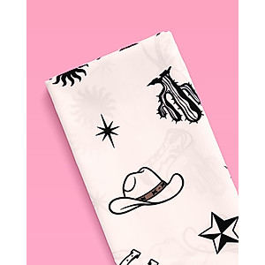 xo, Fetti Western Tablecloth | 9' x 4.5' | Rodeo Bachelorette Tablescape, Ranch Birthday Party Decoration, Cowgirl Table Decor, Cowboy Kids Party Supplies