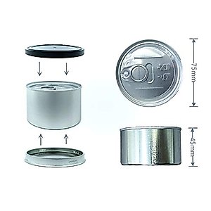 YEEPON 20sets Cali Press In Self-seal Tin Can with Lid - Tuna Can Hoop Ring - NO TOOLS NEEDED + 32Pieces can Labels【200ml/7g] (20sets)