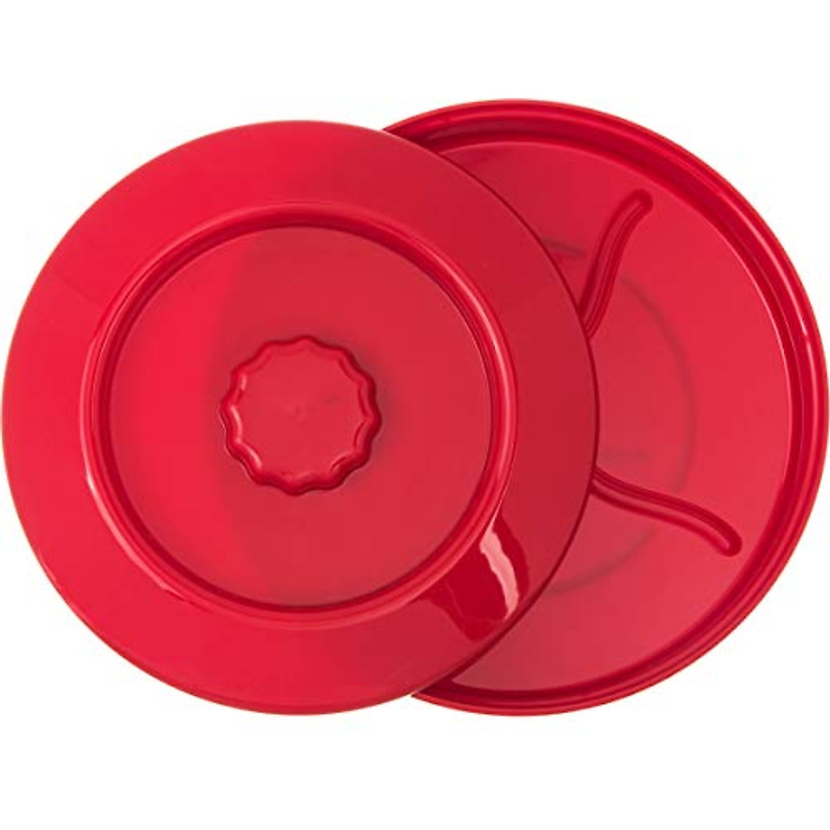 Carlisle FoodService Products 047505 Stackable Tortilla Server w/Lid, 7-1/4" / 2", Red