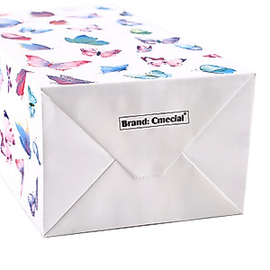 Cmecial 25Pcs Thickened Butterfly Favor Bags, Birthday Goodie Bags for Kids Birthday Party Bags, Party Favor Bags for Kids Birthday, Small Gift Bags Goody Bags, Mini Paper Gift Bags Small Size (WB1)