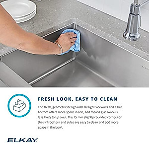 Elkay Crosstown 16 Gauge Stainless Steel 35-7/8" x 20-1/4" x 9" Single Bowl Tall Farmhouse Sink Kit