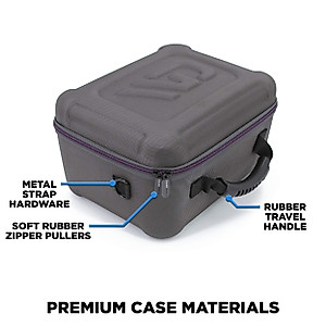 CASEMATIX Hard Shell Travel Case Compatible with Oculus Quest 2 - Protective Travel Case for VR Headset and Controllers with Impact-Absorbing Foam, Shoulder Strap and Zipper Accessory Storage