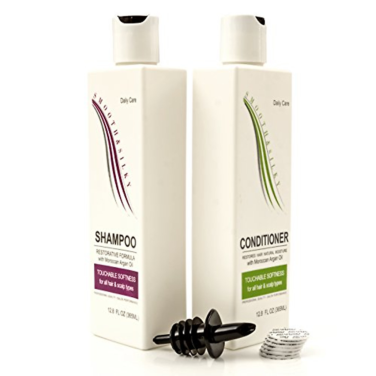 Premium Hidden Flask Set - Sneak A Drink Anywhere You Want - 2 Bottles Per Set - Safety Seals & Pourer Included (Shampoo Flasks)