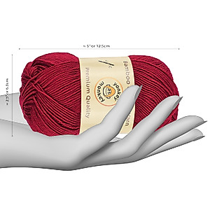 10-Pack Yonkey Monkey Skein Tencel Yarn - 70% Bamboo, 30% Cotton - Softest Quality Crocheting, Knitting Supplies - Lightweight and Breathable Fabric Threads 210 Meters