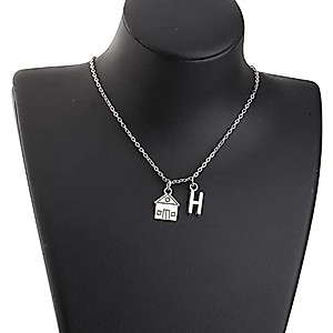 KEYCHIN Singer Album Inspired Necklace Music Album Fans Gifts H & House Charm Jewelry For Singer Fans (H & House NK)