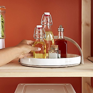 YouCopia Crazy Susan Cabinet Turntable Organizer with Backstop, 11-inches