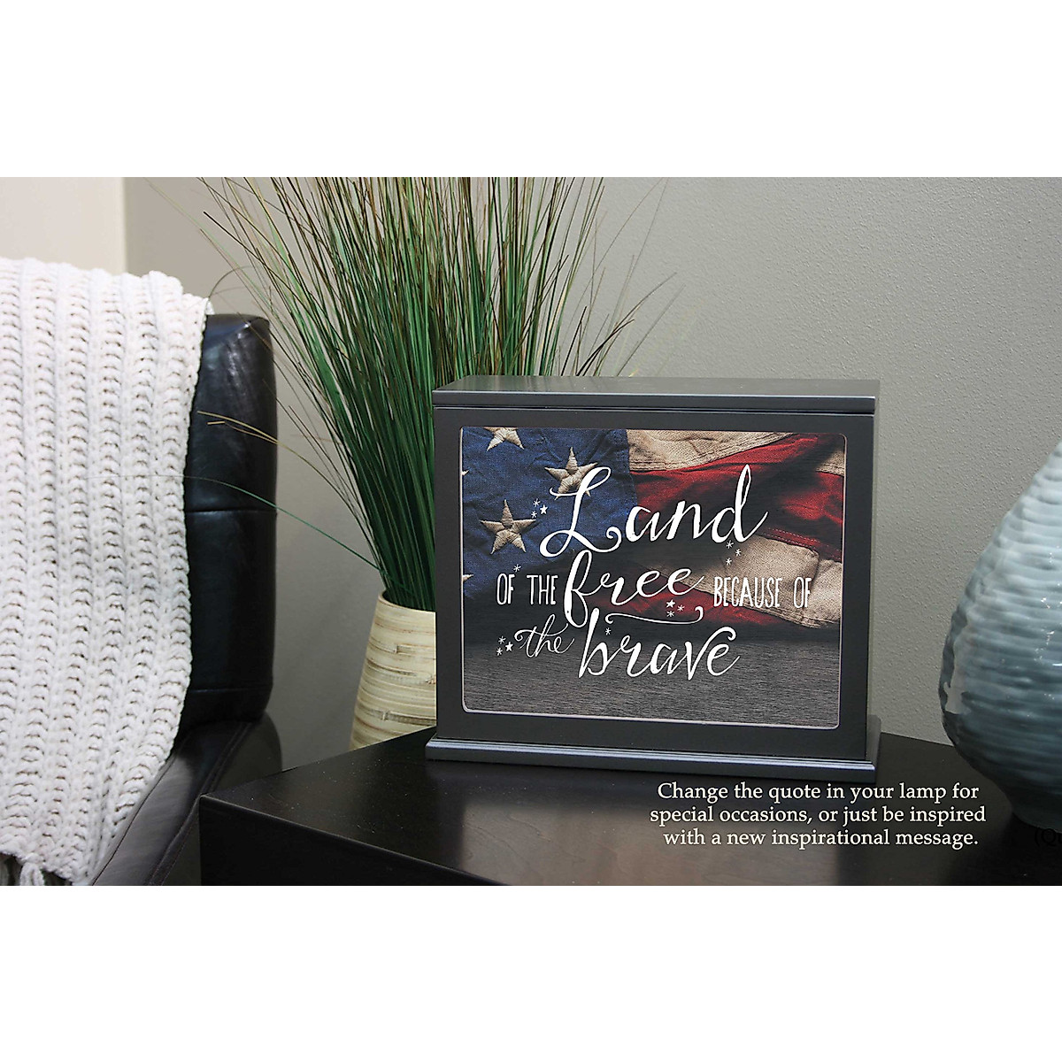 Jada Venia 9.75"x7.75" Flag Land of The Free Light Box Insert