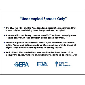 OdorFree Villa 3000 Ozone Generator for Eliminating Odors, permanently removing Tobacco, Pet and Musty Odors at their Source - Easily Treats Up To 3000 Sq Ft