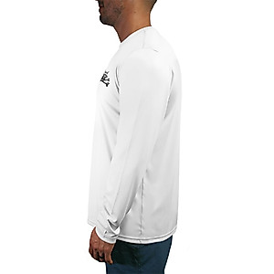 Rattlin Jack Men's Long Sleeve Fishing Shirt UV Protection SkullLogo XL Grey-Wht