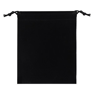 Mandala Crafts Velvet Drawstring Bags 2x3 for Velvet Gift Bags - Black Velvet Bags with Drawstrings 2x3 Inch - 100 PCs Velvet Pouches for Velvet Jewelry Bags