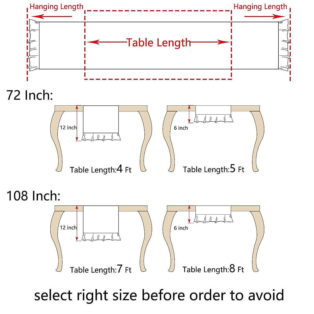 Letjolt Cotton Shabby Chic Table Runner Farmhouse Table Runner 12x72 Inches Rustic Table Ornaments, Natural