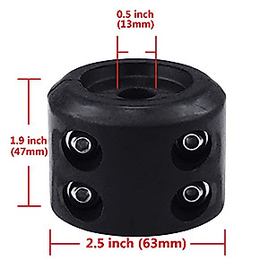 Ucreative 5/16 inch Clevis Slip Hook with Safety Latch and Rubber Stopper Set Compatible with ATV UTV 1/4 inch Synthetic Winch Rope