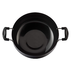 Vinod Hard Anodized Kadai with Stainless Steel Lid, 1.6-Liter