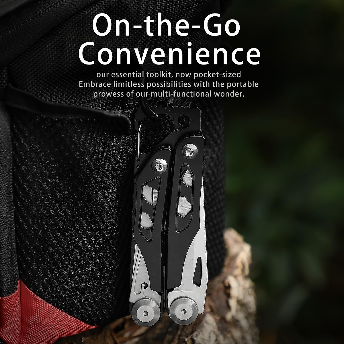 TLONER, ARES Series 12-P Pocket Size Multitool with Premium Stainless Steel Pliers, Short Dagger，Black Luxury Gift Box