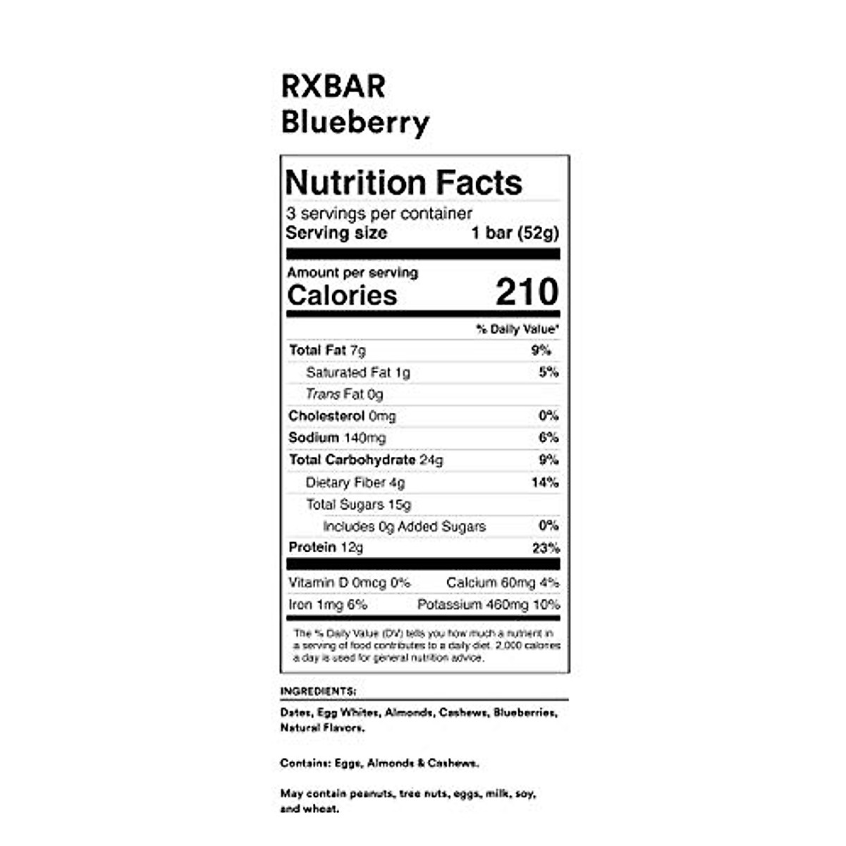 RXBAR Protein Bar, Variety Pack, 10 Flavors, 55oz Box (30 Bars)