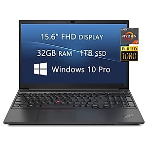 Lenovo 2022 Newest ThinkPad E15 Gen 3 Laptops for Business and Professionals, 15.6 inch FHD Computer, AMD Ryzen 7 5700U, 32GB RAM, 1TB SSD, Webcam, Bluetooth, Windows 10 Pro, LIONEYE HDMI Cable