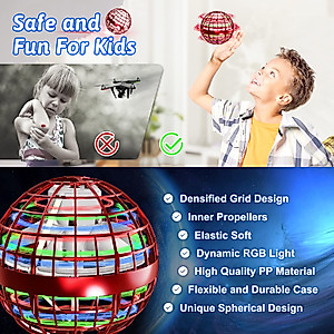 semai Flying Orb Ball Toys, Hover Orb, Hand Controlled Mini Drone Flying Ball Globe Shape Spinning UFO Magic Flying Boomerang Spinner Kids Adults Indoor Outdoor Toys Games