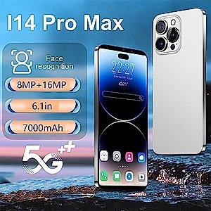 LANTRO JS Smart Phone, 6.1in, Ten Core, 2G/5G WiFi, 4GB/64GB, 8MP/16MP, 7000mAh, for Android 11.0, White, EU Plug,Compatible with 100-240V