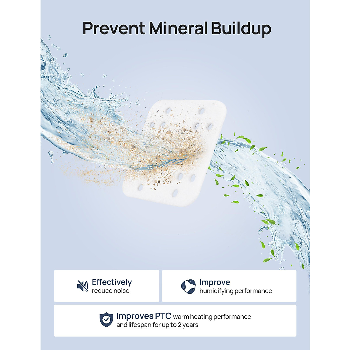Dreo Mineral Absorption Pads 16-Pack for Humidifiers, Compatible Humidifiers HHM713/713S, Reduce Limescale, Improve Humdification Efficiency