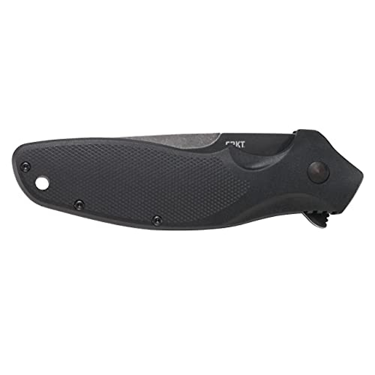 CRKT Shenanigan Black with Veff Serrations Everyday Carry, Serrated Edge Blade, Veff Serrations, Liner Lock, Glass Reinforced Nylon Handle, Pocket Clip K800KKP