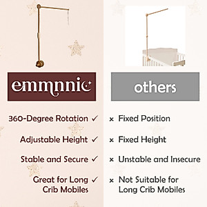 Gold Crib Mobile and Adjustable Crib Mobile Arm