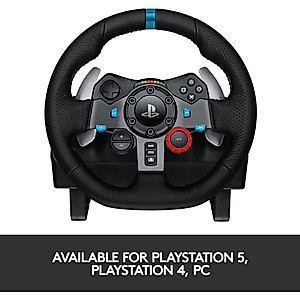 Logitech G29 Driving Force Race Wheel + Logitech G Driving Force Shifter Bundle for PS3 and PS4 (Renewed)