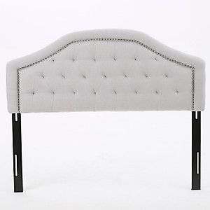 Christopher Knight Home Killian Fabric Headboard, Queen / Full, Light Grey