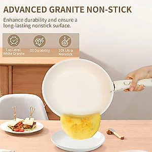 YASHE 13-Pieces Pots and Pans Set Non Stick, Ceramic Kitchen Cookware Set, Detachable Dandle Pots and Pans with Pan Protectors, PFOS and PFOA Free