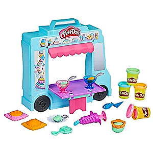 Play-Doh Kitchen Creations Ice Cream Truck Toy Playset for Kids, 20 Play Kitchen Accessories, 5 Colors, Preschool Toys for 3 Year Old Girls and Boys and Up