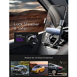 AINOPE CD Phone Holder for Car CD Slot Phone Holder One-Hand Operation 2-in-1 Stable Vent Car Phone Holder Mount Compatible with iPhone 14/13 4-7 Inch Phones