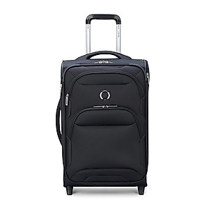 DELSEY PARIS Sky Max 2.0 Softside Expandable Luggage with Two Wheels, Black, Carry-on 21 Inch