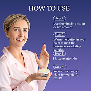 Magnesium Body Butter – Quick Ease for Tensed Legs, Tight Muscles & Sleep, Organic Ingredients with Pure Magnesium Oil, Exfoliating Topical Cream 4oz