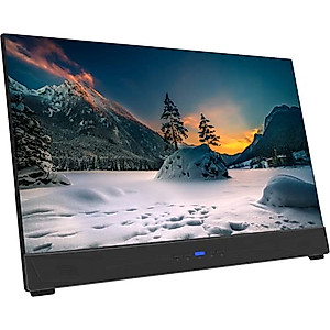 Gechic 2101H 21.5" Portable Travel Monitor 1080p HDMI, USB-C Docking Power Delivery for Laptop/MacBook/Switch/Smartphone Fast Charge 45 W, Dual Video Interface, 2W Speaker with Protective Travel Bag