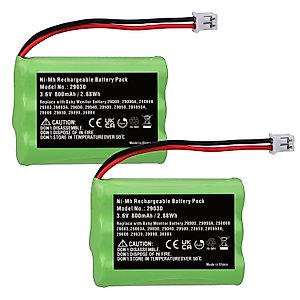 PowerTrust 3.6V 800mAh 29030 Ni-MH Battery for Summer Infant Baby Monitor 29000,29000A.29000B 29003,29003A,29030,29040,29500 28650,285650A 29600,29630,29890,36004